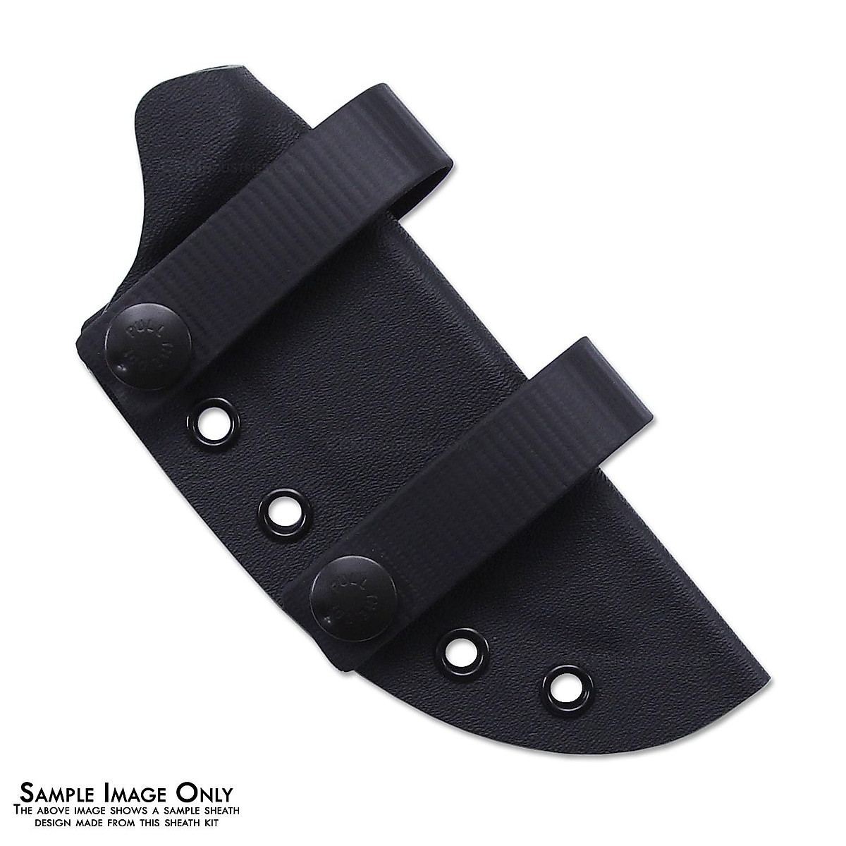 HolsterSmith DIY Sheath Making Kit - 1-Piece Design - KYDEX - P1 Texture - Black - IWB SoftLoops (Black) - (w/Mounting Hardware) - (w/Molding Foam and Eyelet Hand Setter)