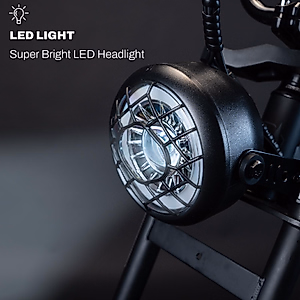 MACFOX Electric Bike for Adults, Ebike 500W/48V/10.4Ah, 20" Fat Tire Electric Bicycles Up to 20MPH & 40 Miles with Retro Motorcycle Design, Removable Battery, 50N.m Max Torque（Fenders）