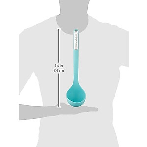 KitchenAid Silicone Ladle, 13 inches, Aqua Sky