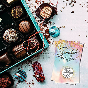 LONLONBANG 50 Blank Gift Certificate Scratch Off Cards Vouchers for Small Business Restaurant, Spa Beauty Makeup Hair Salon, Christmas Birthday Holiday, Wedding Bridal Baby Shower Favors Games (L328)