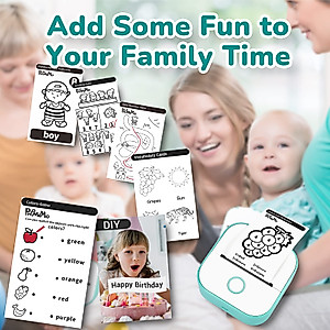 Memoking Sticker Printer - Mini Thermal Printer, T02 Sticker Maker Machine, Portable Bluetooth Pocket Phone Printer and Case, Green