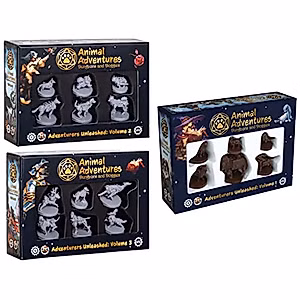 Steamforged Games Animal Adventures Doggies and Dungeons Volume 1-3 Miniatures Bundle (3 Items)