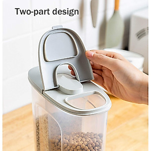 Airtight Storage Container,Large Capacity Compartment Storage Box,Cereal & Dry Food Storage Box,Clear Plastic Canisters with Lids,Green