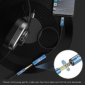MillSO USB Type C to 1/4 Headphone Adapter TRS 6.35mm Female to USB C Aux Audio Adapter Stereo Jack Adapter for Amplifiers, Mixer, Home Theater, Smartphones, Laptop, 6.35mm Headphones