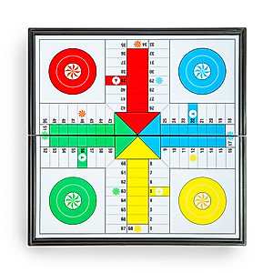 Ludo Magnetic Folding Travel Board Game Set - 9.75 Inches