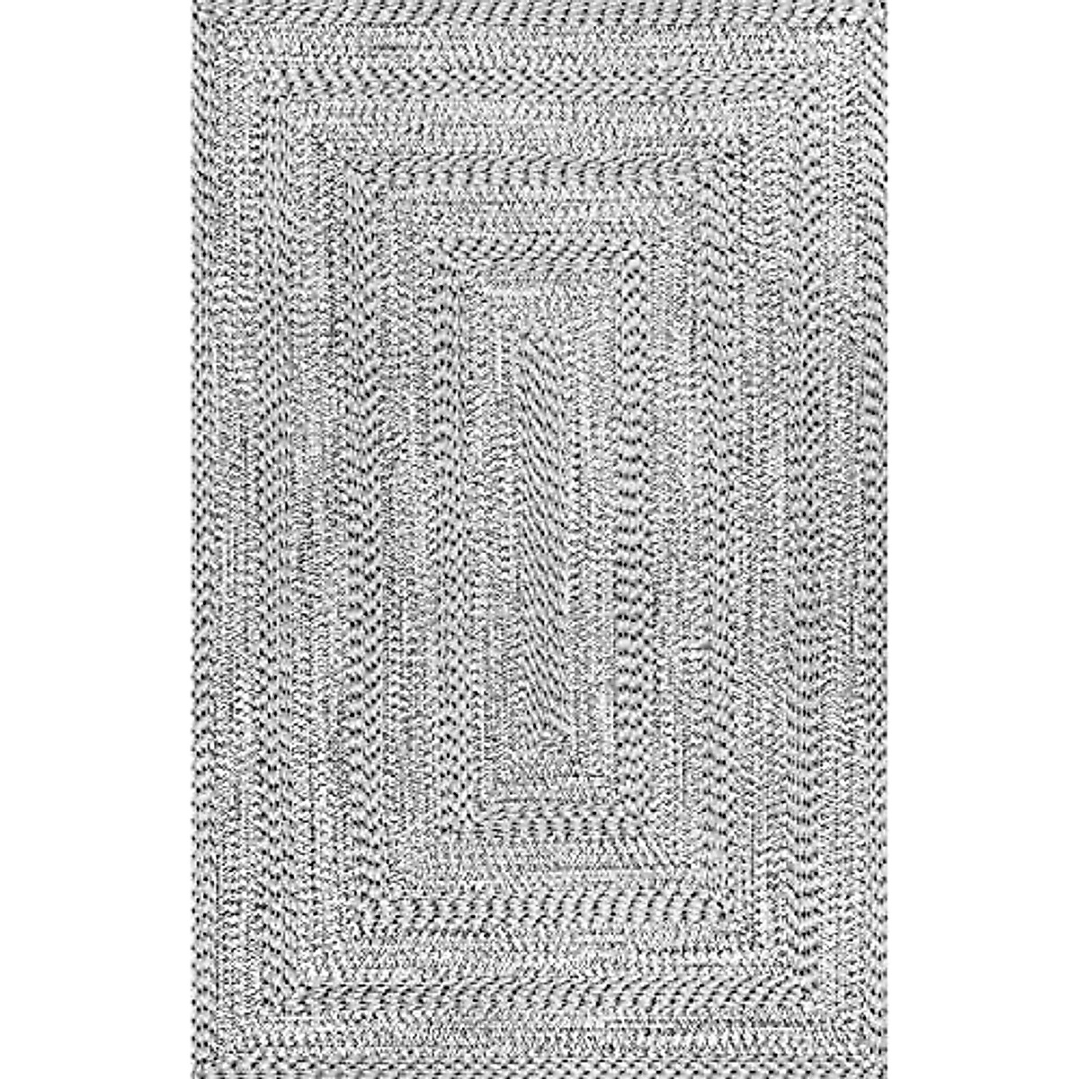 nuLOOM Rowan Braided Texture Indoor/Outdoor Area Rug, 9' x 12', Grey