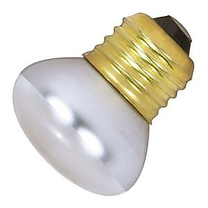 Satco 40R14 Incandescent Reflector, 40W E26 R14 Stubby, Clear Bulb