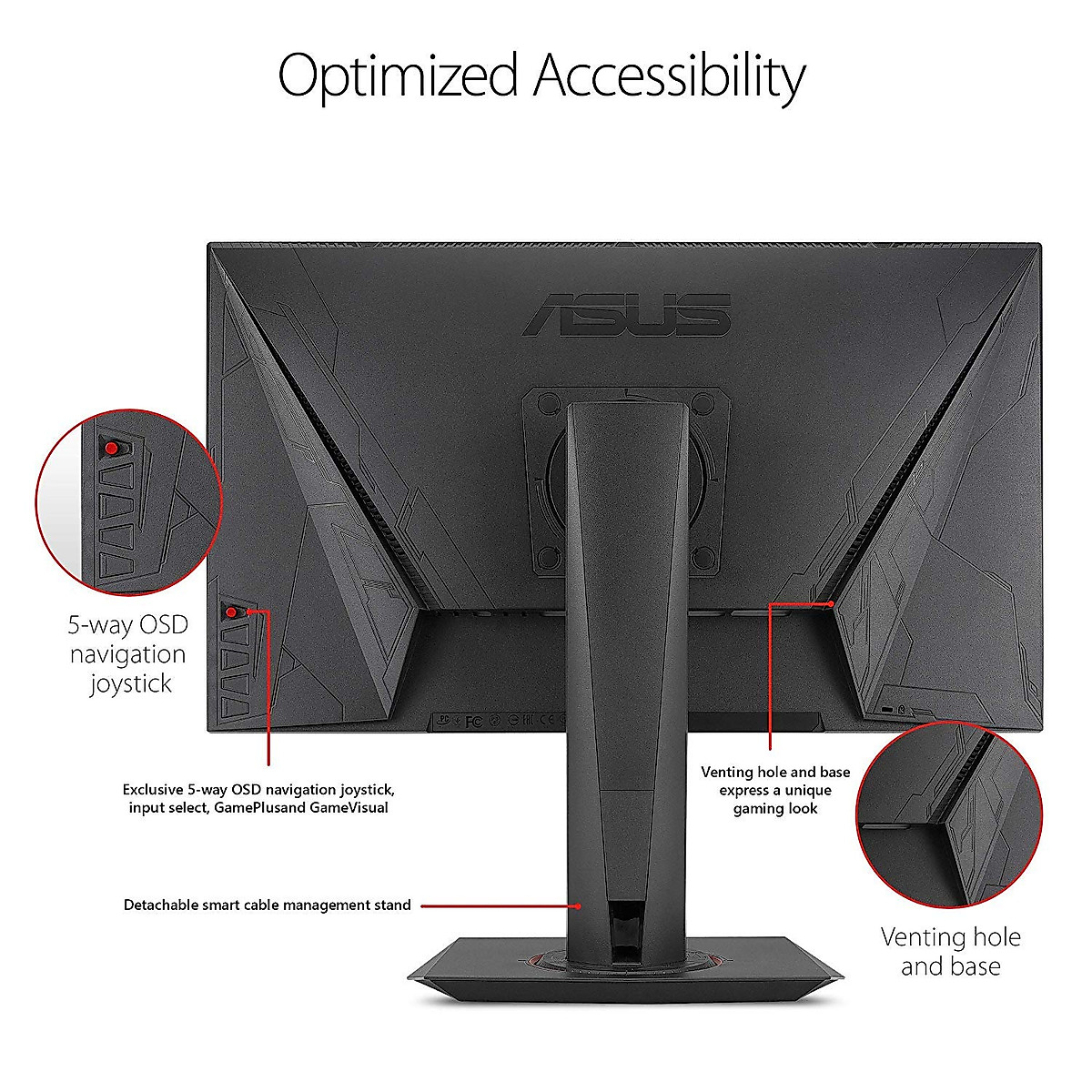 ASUS 24in Full HD 1ms 144Hz DP HDMI FreeSync/Adaptive Sync Eye Care Esports Gaming Monitor Model MG248QR (Renewed)