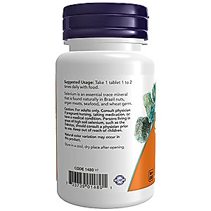 NOW Supplements, Selenium (L-Selenomethionine) 100 mcg, Essential Mineral*, 100 Tablets