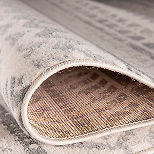 Rugshop Geometric Boho Perfect for high Traffic Areas of Your Living Room,Bedroom,Home Office,Kitchen Runner Rug 2' x 7' Gray