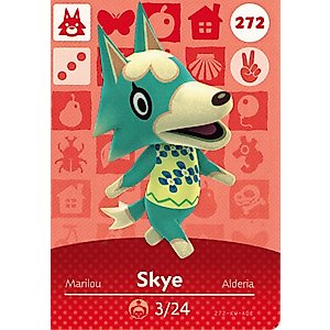 Nintendo Animal Crossing Happy Home Designer Amiibo Card Skye 272/300 USA Version
