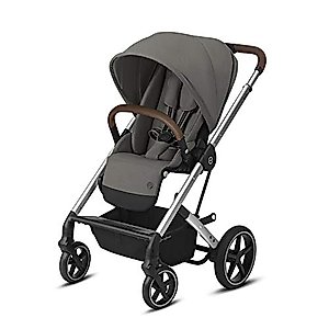 Cybex Balios S Lux Toddler and Baby Stroller with Reversible Seat, Unique One-Pull Harness, and Multiple Recline - Travel System Ready, with One Hand Fold, Soho Gray