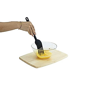 Kuhn Rikon Silicone Whisking Fork with Angled Tips & Flexible Steel Core, Black