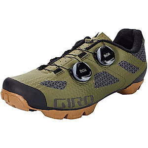Giro Sector Men Clipless Mountain Bike Shoes - Olive/Gum (2021), 44