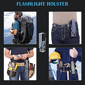 WENOTK Rechargeable Flashlights Battery Powered,Super Bright Led Flashlight Handheld,5 Modes&zoomable, Holster, Long Runtime,Waterproof Tactical Flashlights for Emergency,Camping,Home