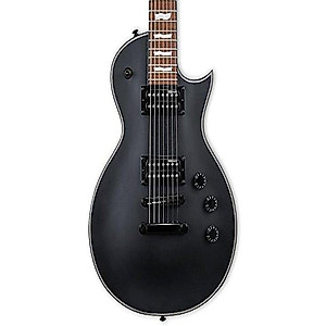 ESP LTD EC-257 7-String Electric Guitar, Black Satin