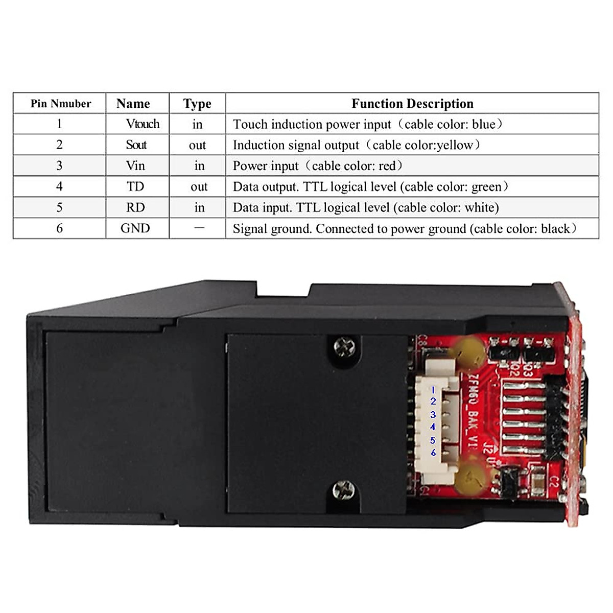 Green Light Optical Fingerprint Reader Sensor Module Compatible withArduino Raspberry Pi ESP8266 ESP32