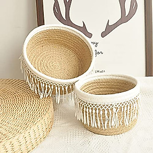 Cotton Line Makeup Storage Basket No Sharp Corners Large Capacity Small Debris Box