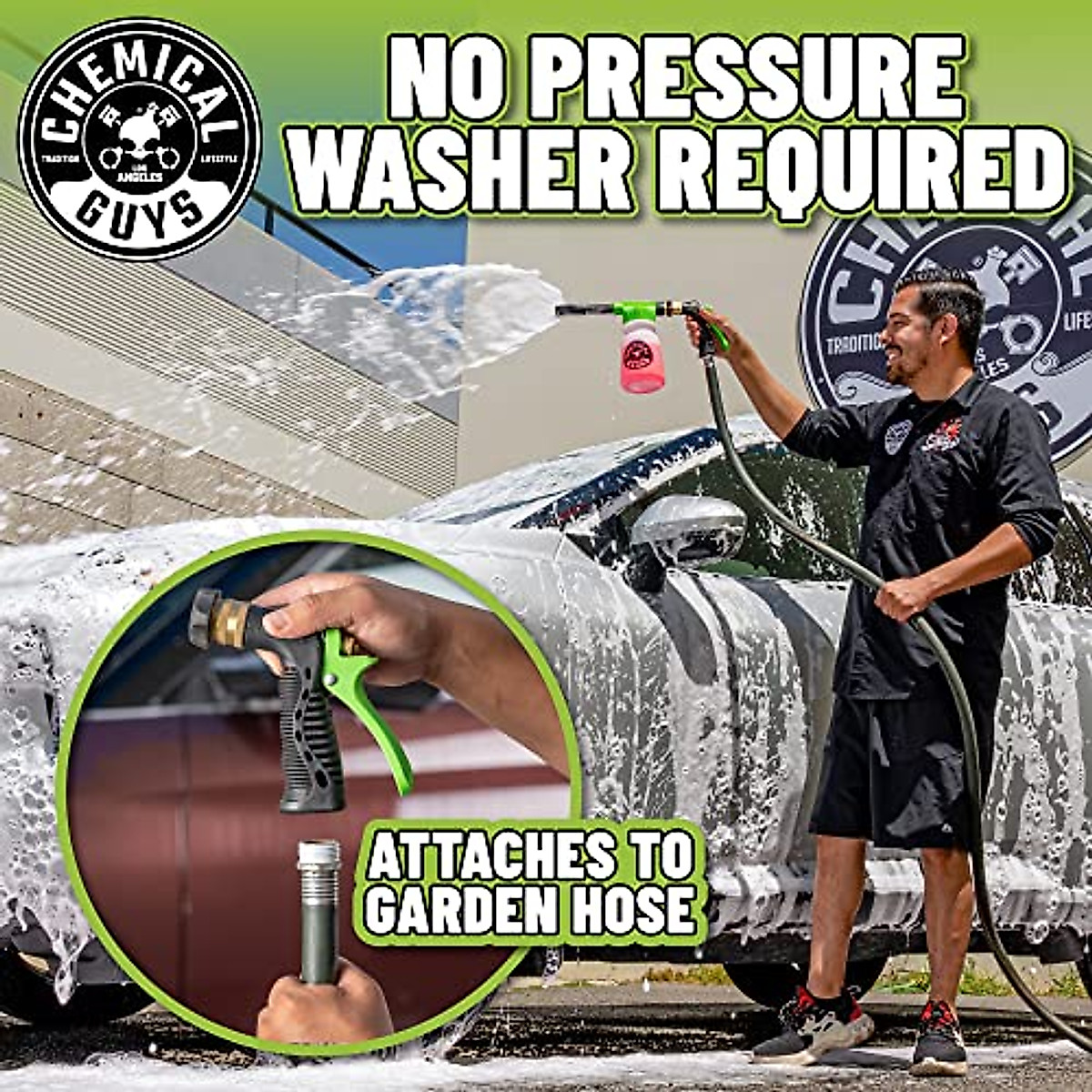 Chemical Guys ACC_326 – Torq Foam Blaster 6 Foam Wash Gun – The Ultimate Car Wash Foamer that Connects to Any Garden Hose
