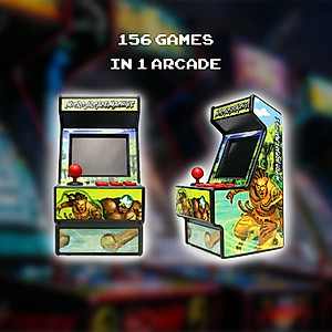 Mini Arcade Game, 156 Classic Handheld Games, Portable for Kids & Adults, 2.8" Eye-Protected Colorful Screen & Rechargeable Battery, TV Output (Type E)