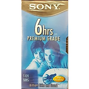 Sony T-120 6hrs(ep) Premium Grade Vhs Tape (single)
