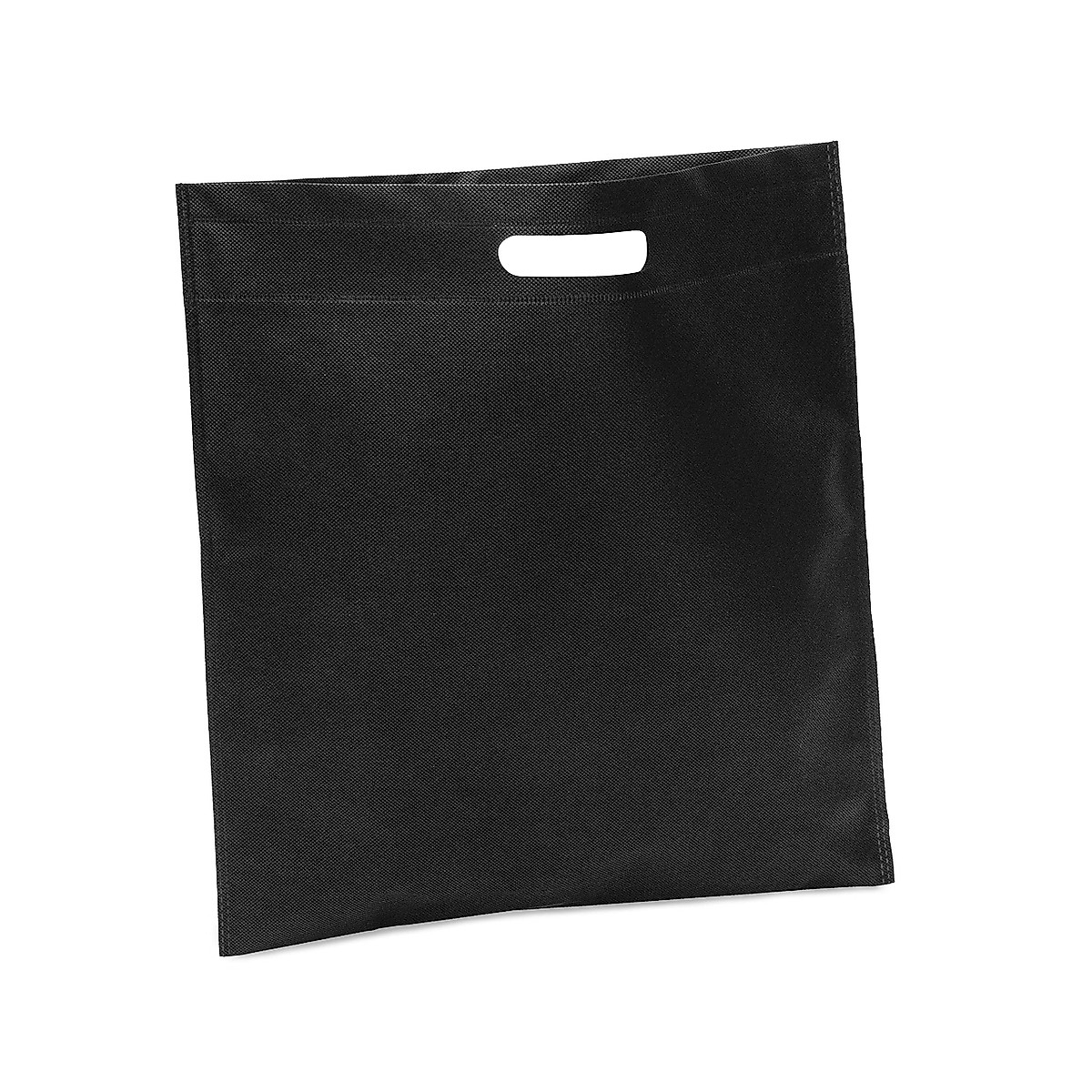 Thank You Bags with Handles - 15x16 Inch 25 Pack Reusable Black Fabric Totes with Handles for Small Business, Retail, Boutique Use, Shopping & Merchandise, Delivery & Restaurant Take Out Bags, in Bulk