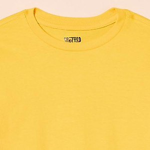 Amazon Essentials Boys' Long-Sleeve T-Shirts, Pack of 5, Black/Blue/Yellow, Large