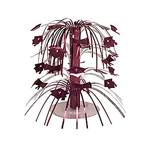 Creative Converting Graduation Centerpiece, One Size, Burgundy