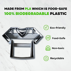 Moose Goods Football Cookie Cutter Set of 4 - Sports Cookie Cutters Shapes, Food Safe Plastic - Themed Football Cookie Cutters for Birthday Football Cookies - Football, Helmet, Jersey & Foam Finger