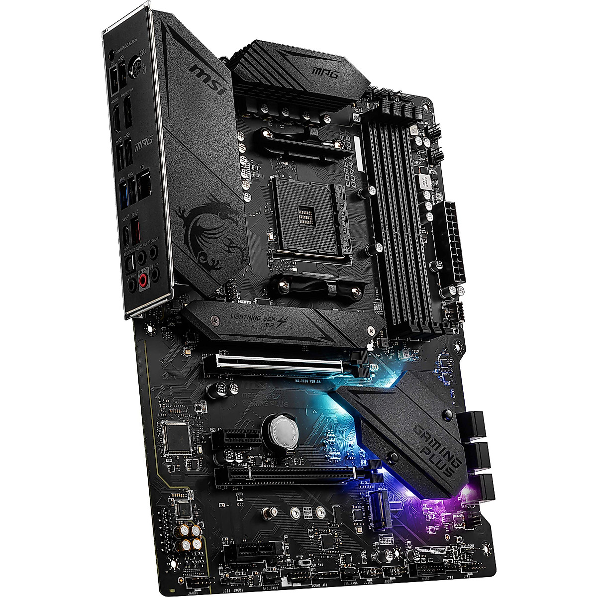 MSI MPG B550 GAMING PLUS Gaming Motherboard (AMD AM4, DDR4, PCIe 4.0, SATA 6Gb/s, M.2, USB 3.2 Gen 2, HDMI/DP, ATX)