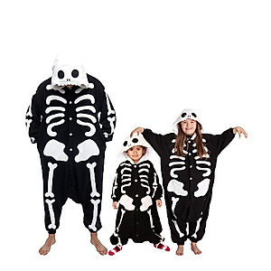 SAZAC Skeleton Kigurumi - Onesie Jumpsuit Halloween Costume