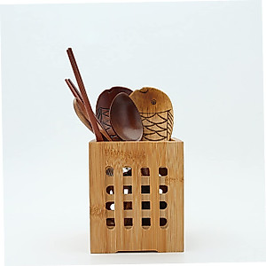 Cabilock Flatware Drying Holder 2pcs Silverware Drying Rack Cooking Utensil Organizer Silverware Holder Bamboo Cutlery Holder Flatware Flatware Holder Bamboo Cutlery Organizer Tool