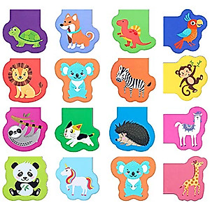 60 Pieces Cute Animal Magnetic Bookmarks Magnet Page Markers Cartoon Page Clips Bookmark for Student Office Reading Stationery Rewards Supplies