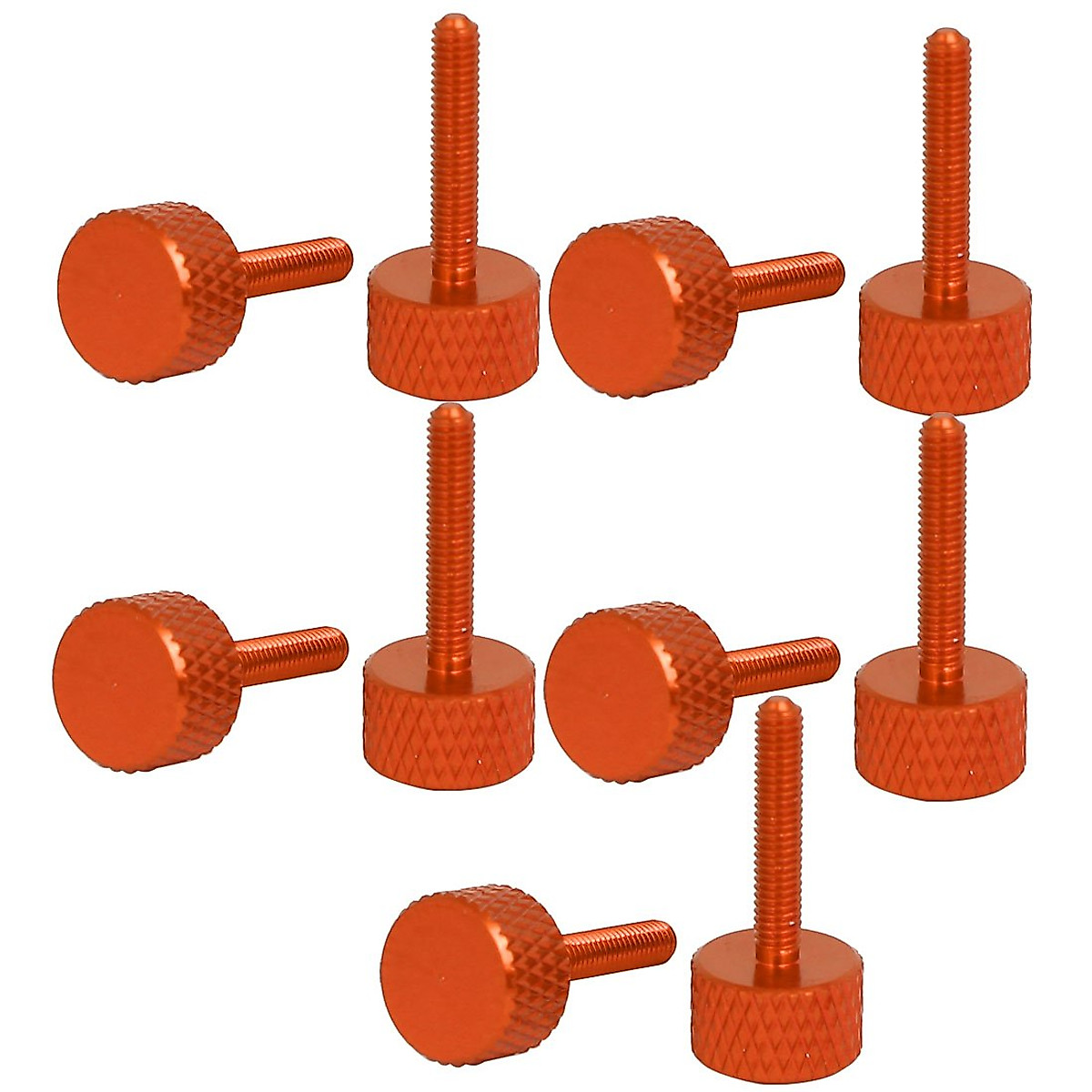Aexit Computer PC Cleaning & Repair Graphics Card Knurled Head Thumb Screws Orange Computer Screws M3x16mm 10pcs