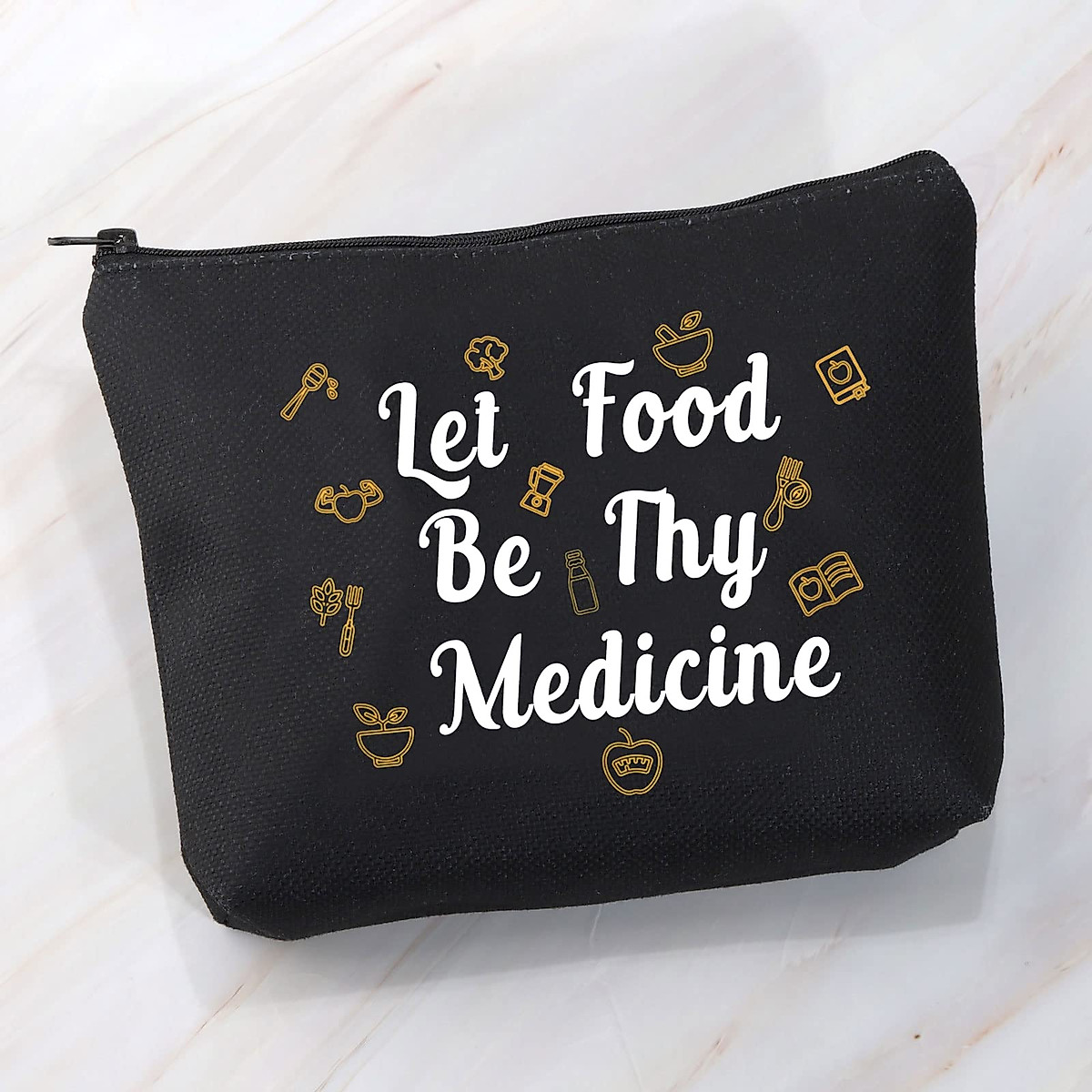 VAMSII Registered Dietitian Gifts Nutritionist Makeup Toiletry Bag Dietetics Student Zipper Pouch (Dietitian Makeup Bag)