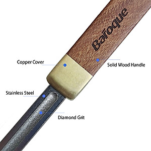 Upgrated Baroque Guitar Fret Crowning&Edge Dressing File 3 Slots Size & 1 full Grit Side Improved 4th Generation Repair Luthier Tools for Guitars,Ukulele,Bass,Banjo,Mandolin etc (4th Generation File)