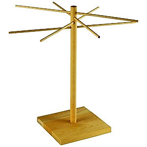 Southern Homewares Pasta Drying Rack Natural Beechwood Collapsible Wooden Noodle Stand