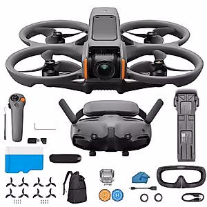DJI Avata 2 FPV Drone with Camera Built-in Propeller Guard, Drone Compliant with FAA Remote ID With 128gb Micro SD, Backpack, Landing Pad More Bundle