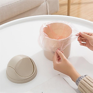 Trash Can Desktop Shake Lid Trash Can Household Small Trash Can Creative Living Room Covered Trash Can Desk Dressing Trash Can Suitable For Home Mall Office ( Color : Purple , Size : 5.1*7.9in )