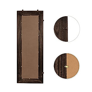 MAXYOYO Rustic Wood Floor Mirror Full Length, 63 x 24 Wall Mirror for Bathroom, Large Mirror Full Body Dressing Mirror for Living Room, Bedroom, Leaning Against Wall/Wall-Mounted Mirror