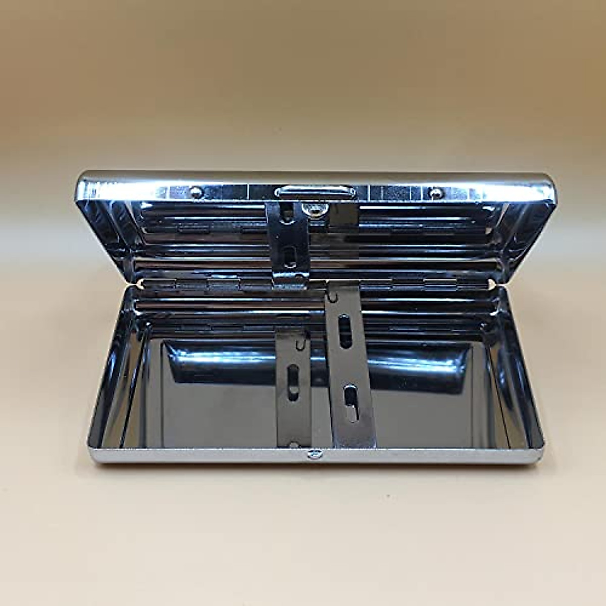 Metal Cigarette Case Carapace Eyes Turtle Classic Metallic Silver Color Double Sided King Cigarette Case Design