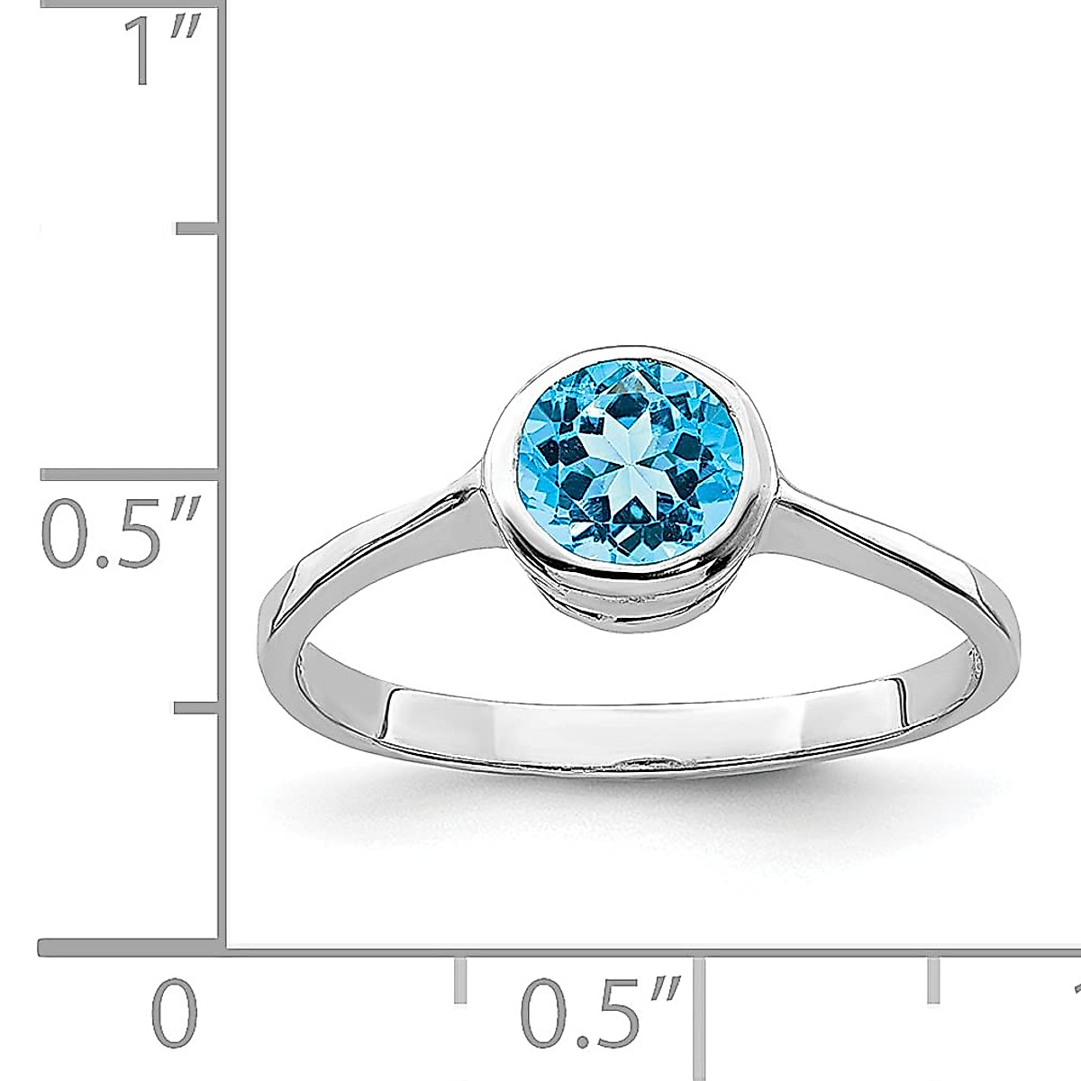 925 Sterling Silver Blue Topaz Ring Gemstone Fine Jewelry For Women Gifts For Her