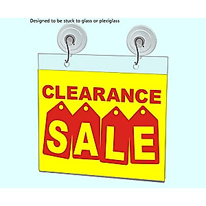 7” x 5” Window Holder Sign Pack of 2 with Suction Cups and Hanging Hooks Hours of Operation Horizontal Frame Ad Picture Notice Warning Party Advertisement Prices Signage By Marketing Holders