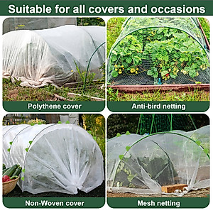 Aierden 72Pcs Garden Hoops for Raised Beds,12 Sets of 8FT Long Greenhouse Hoops Grow Tunnel, Fiberglass Support Hoops Frame for Netting, Plant Support Garden Stakes for Row Cover