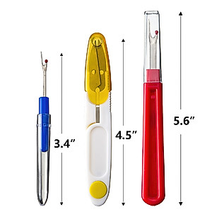 Ortarco Seam Ripper and Thread Remover Kit for Sewing 2 Big 2 Small Stitch Ripper Tool and 1 Thread Snips