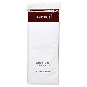 Papyrus White Tissue Paper for Gifts, Decorations, Crafts, DIY and More (8-Sheets)