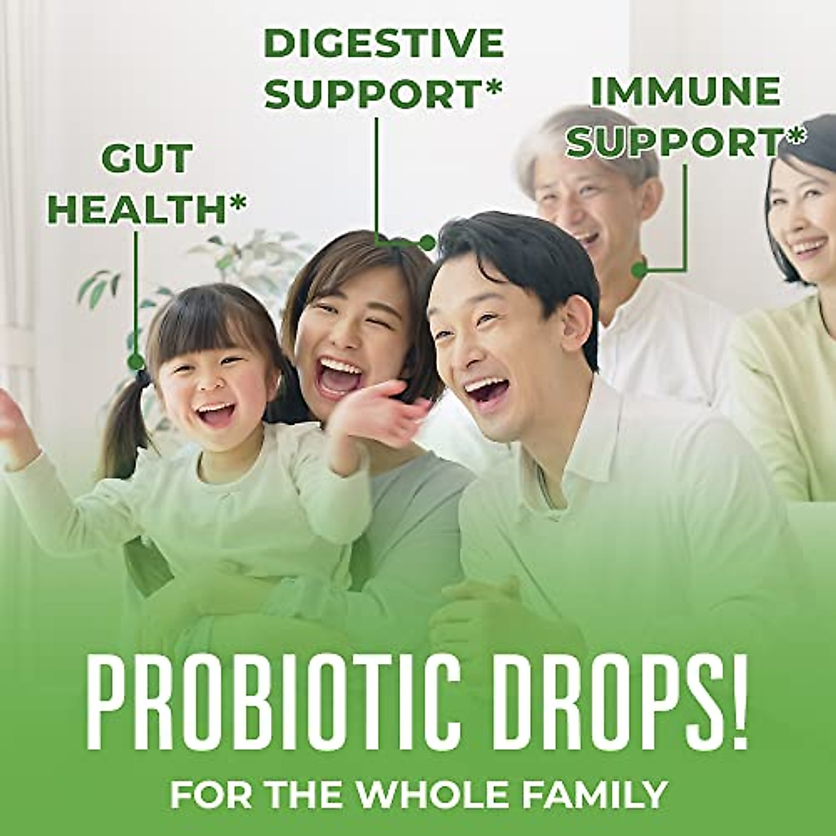 Probiotics for Women Men & Kids | USDA Organic Probiotics for Digestive Health | Acidophilus Probiotic | Gut Health & Immune Support Supplement | Vegan | Non-GMO | Gluten Free | 4 Fl Oz