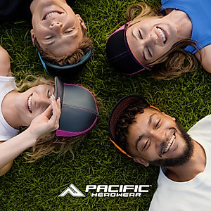 Pacific Headwear Standard Trucker Snapback Cap, Graphite/White/Graphite