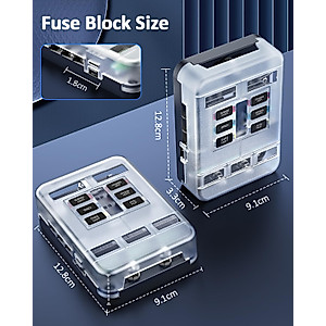RANDPOW 12V Fuse Block, Upgraded 6 Circuit 12 Volt Blade Fuse Box Kit with Electrical Switch, ACC Interface, and LED Indicator, Fuse Panel Relay Box Kit for 12V/24V Automotive Marine Truck Car Boat RV