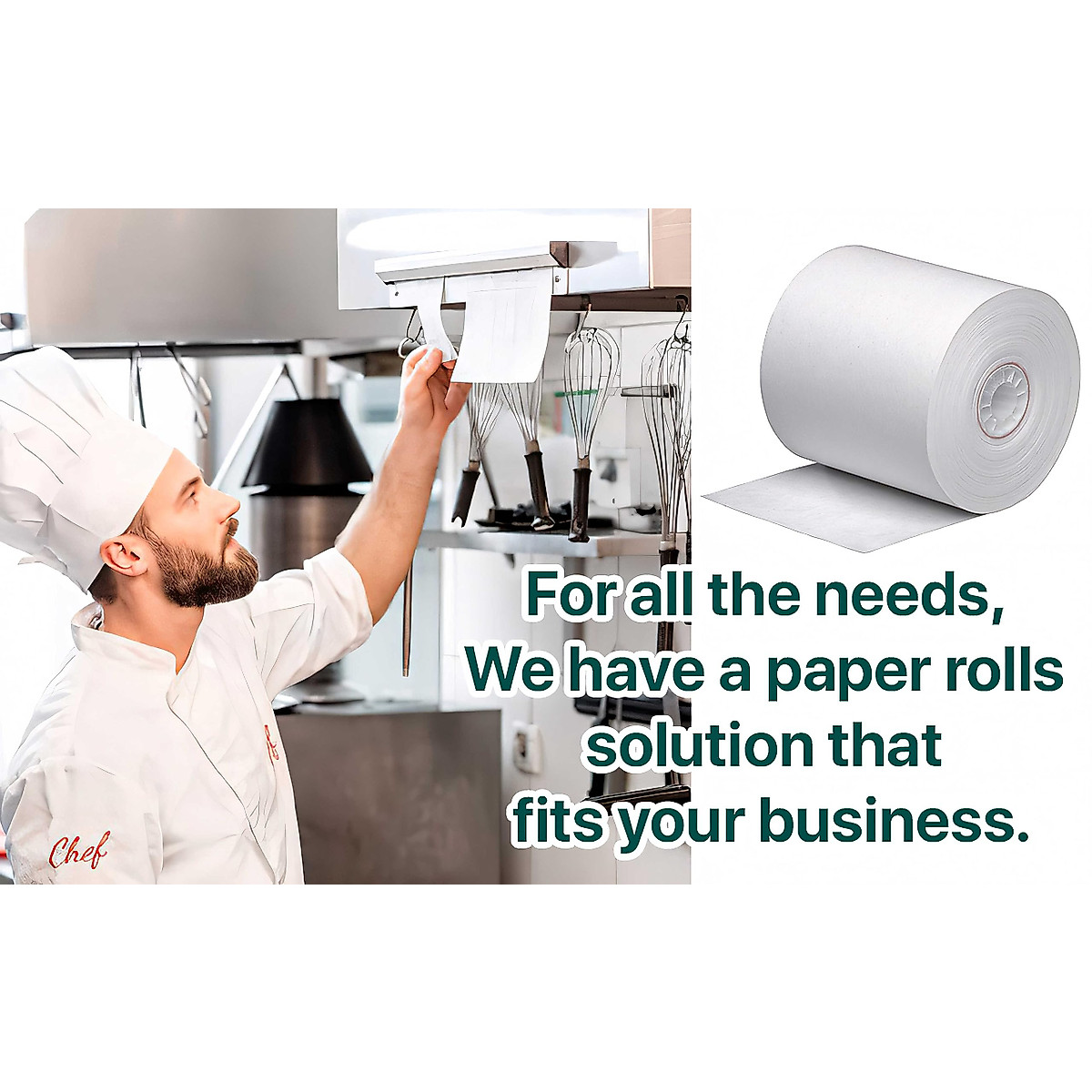 3 1/8 x 230' Thermal Receipt Paper POS Cash Register Calculator Supplies Rolls Individual Packed Compatible with Epson, SNBC, Sam4s, Star, Clover Printers (10 Rolls)